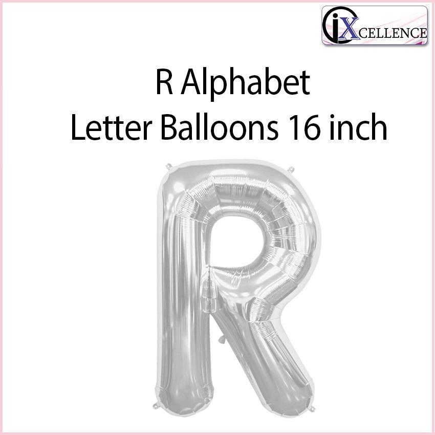 Buy Jomz [IX] Alphabet R Letter Balloon 16 inch (Silver) toys for girls ...