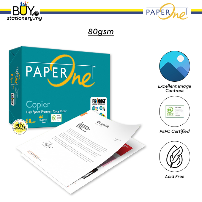 Buy Buystationery PaperOne A4 Copier Paper 70gsm / 80gsm - (450s/REAM) Online | eRomman