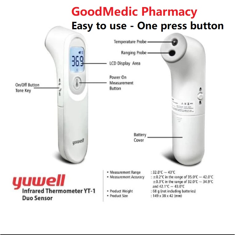 Buy Yuwell Medical Grade infrared Forehead Thermometer | eRomman