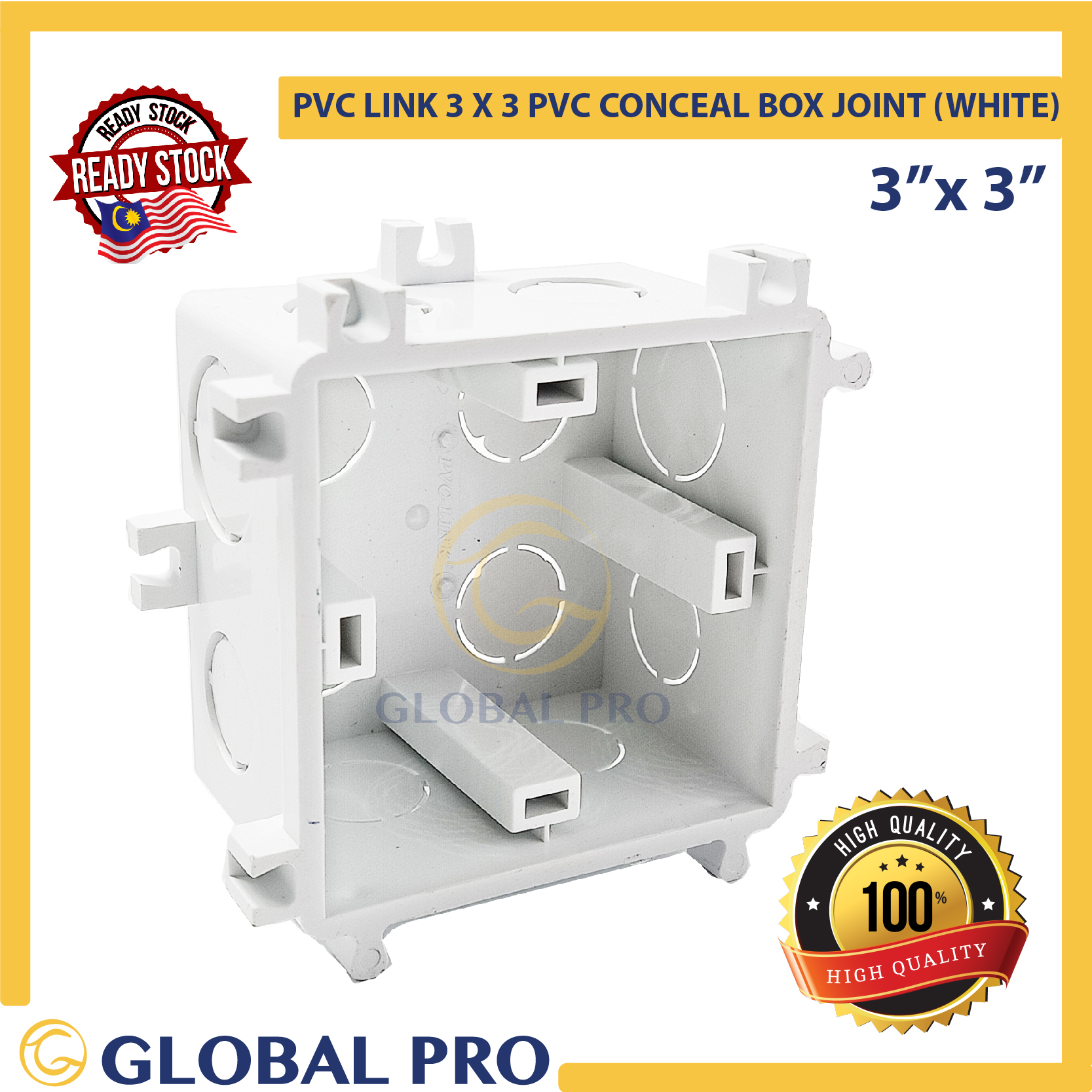 Buy PVC LINK 3 X 3 Electrical Conceal Box Joint (White) | eRomman