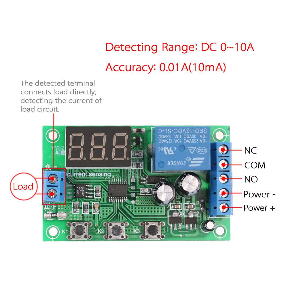 Buy Masterpiece Garage 12v 0 10a Dc Current Detection Module Current Sensing Detecting Delay