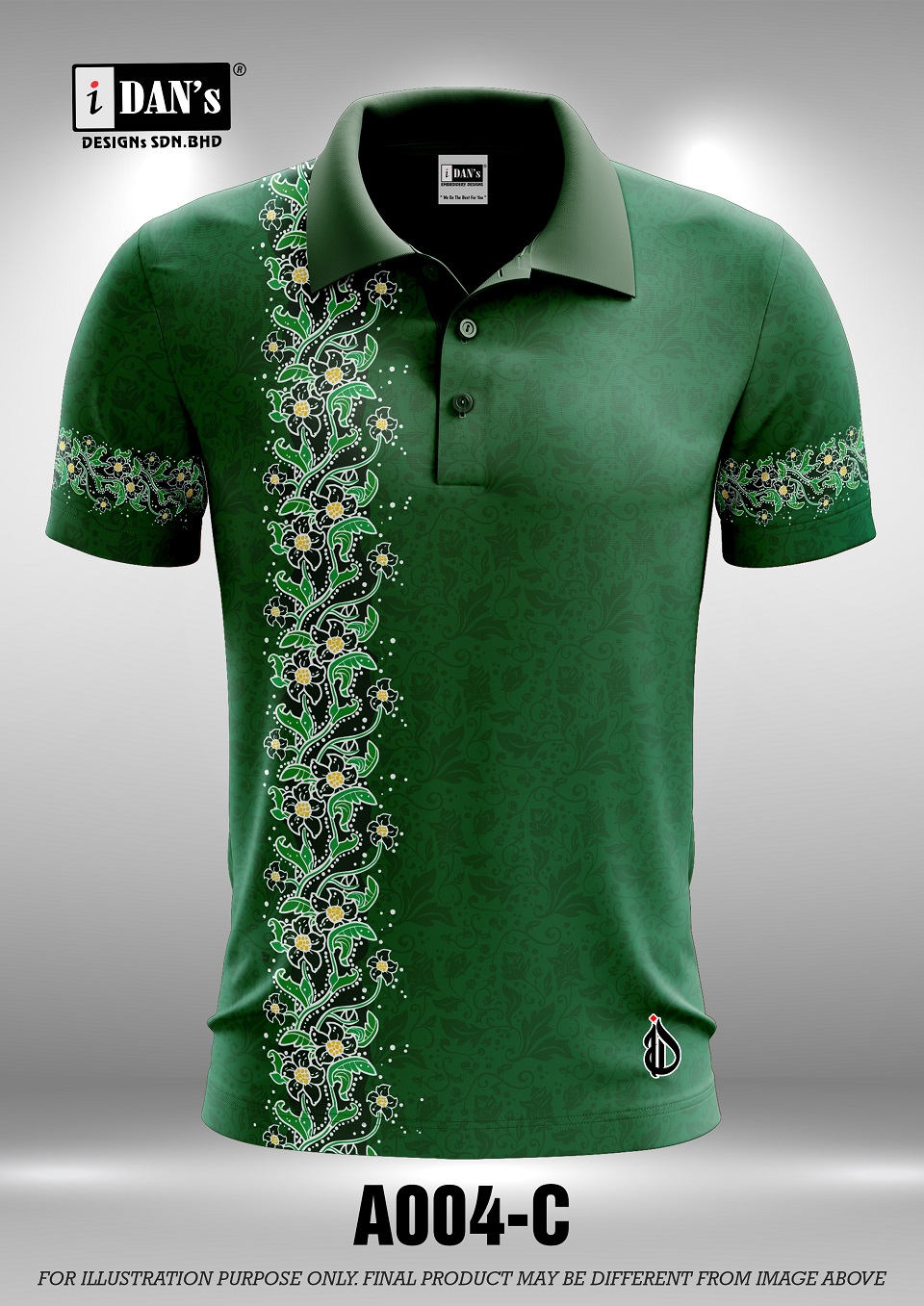 Buy A004 Batik Songket Sublimation Polo Collar T Shirt 10 Sizes