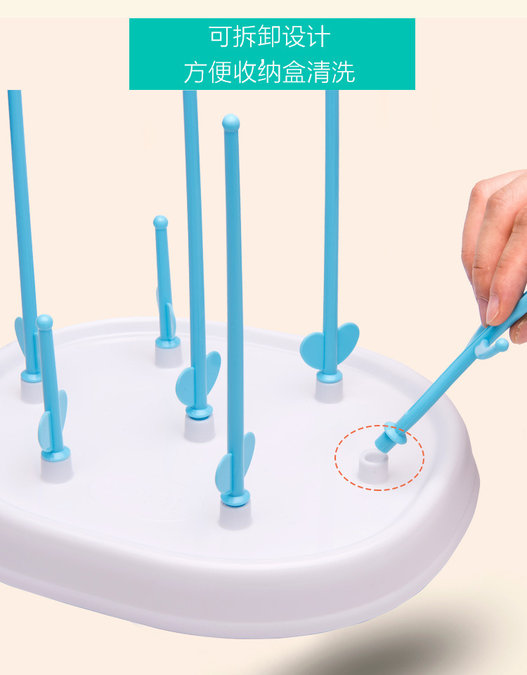 Buy Milk Bottle Drying Rack Simple Dimple (Blue/White) | eRomman