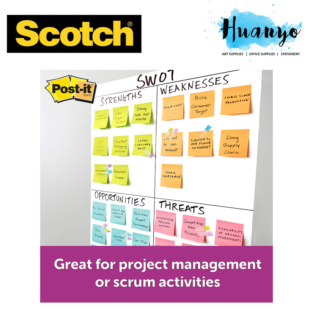 Buy Super Sticky Notes World 3M Post-it (5 Colors) | eRomman