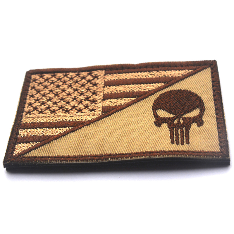 تسوق Deltacsgear Punisher American Flag Skull Velcro Patch - Red | سوق رمان