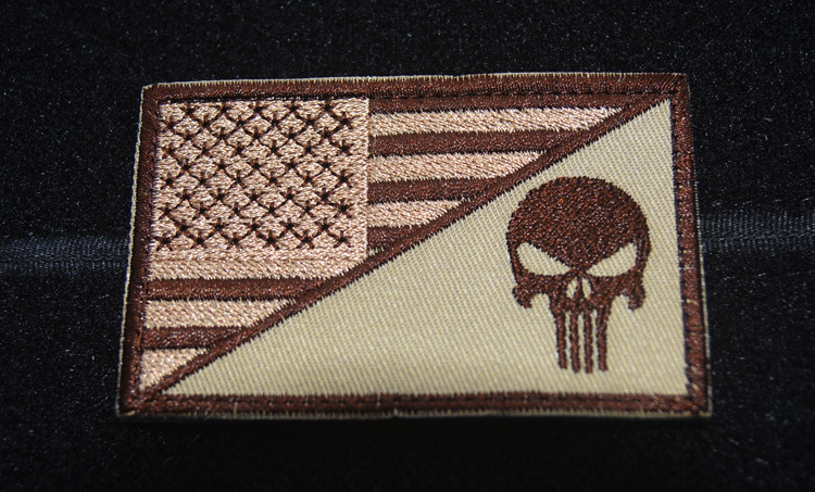 تسوق Deltacsgear Punisher American Flag Skull Velcro Patch - Red | سوق رمان