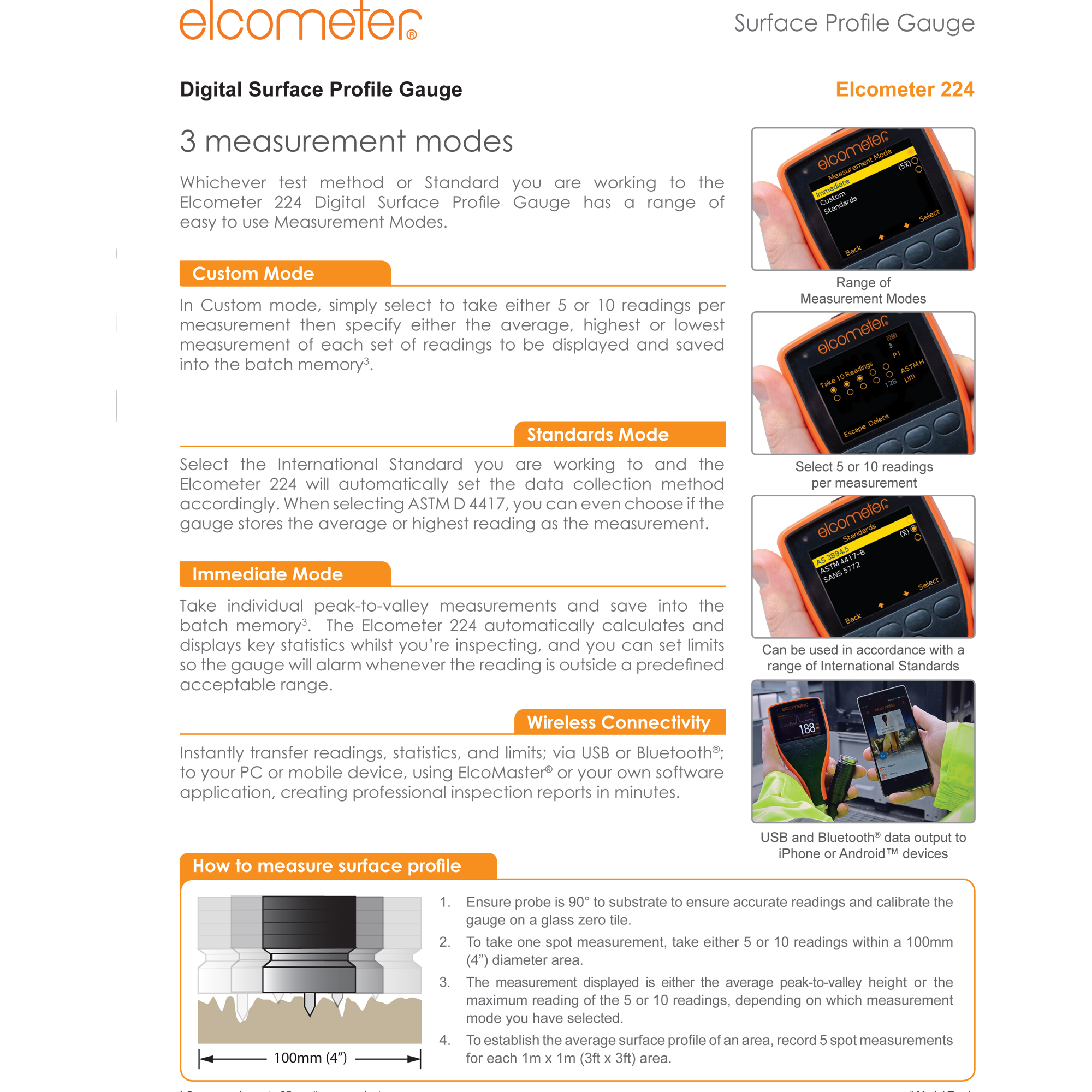 Home & Living :: DIY :: Hand Tools :: Elcometer E224C-TI Model T 224 Digital Surface Profile ...