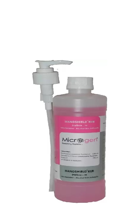 Buy Microgen Handshield Rub Medical Grade Hand Sanitizer 500ml (Ready ...