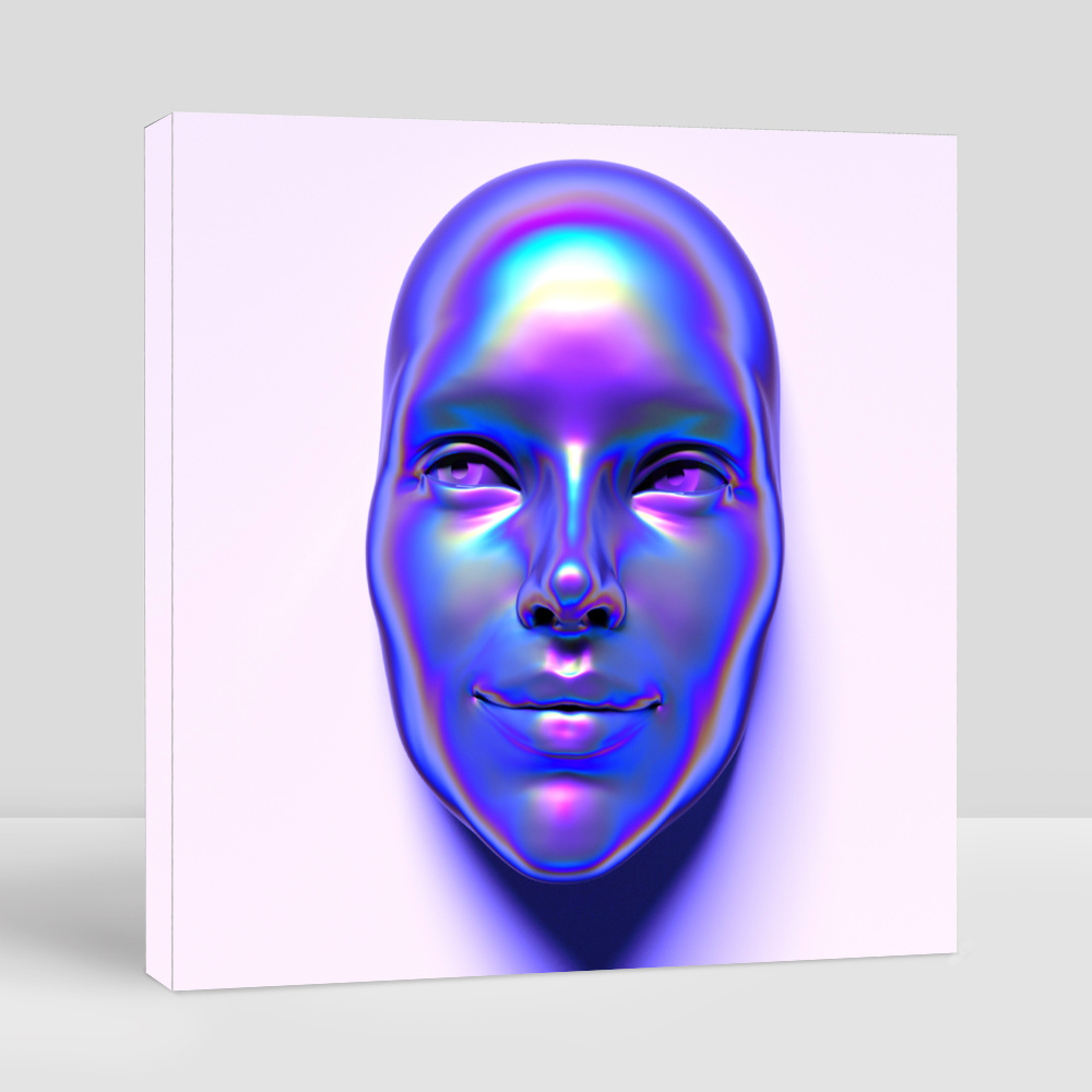Buy Abstract 3D Human Face canvas Illustration | eRomman