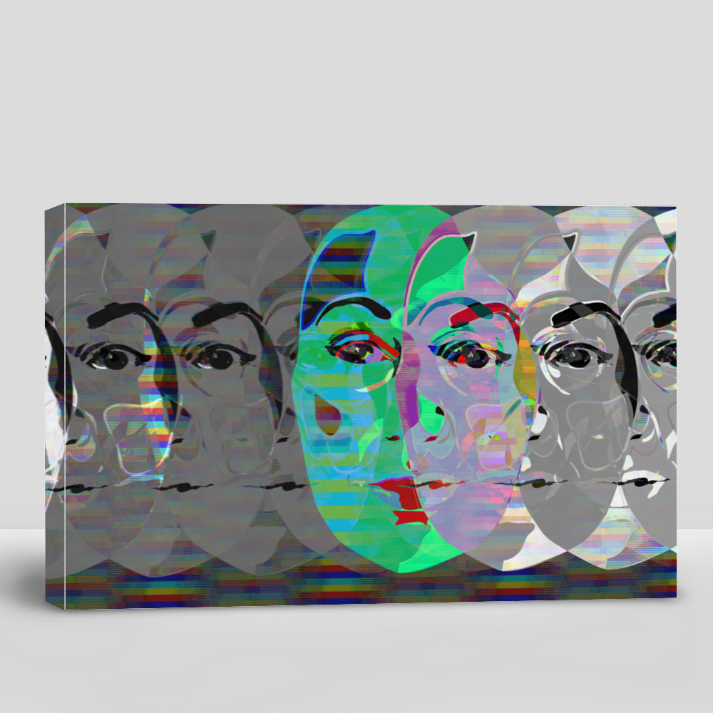 Buy Human Face Glitch Female Head Error Screen Glitch Illustration ...