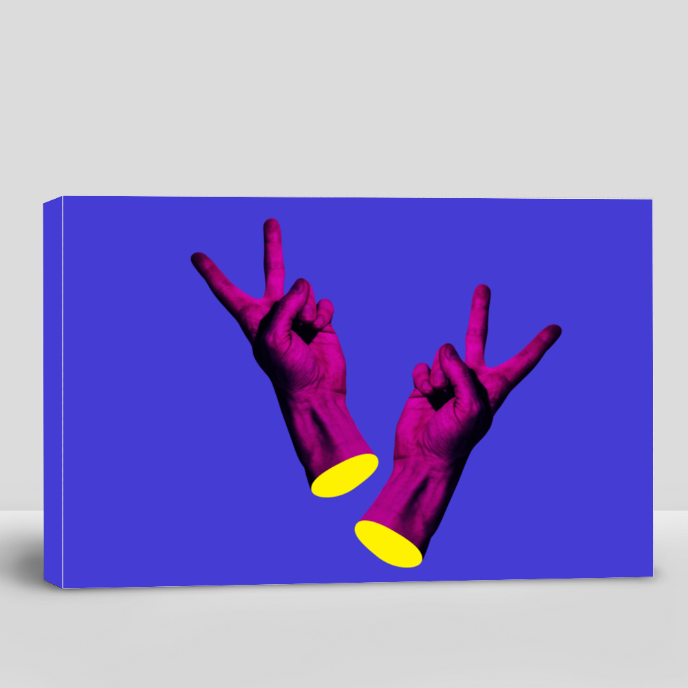Buy Neon Bold Colors With Hands Showing Yo Sign | eRomman