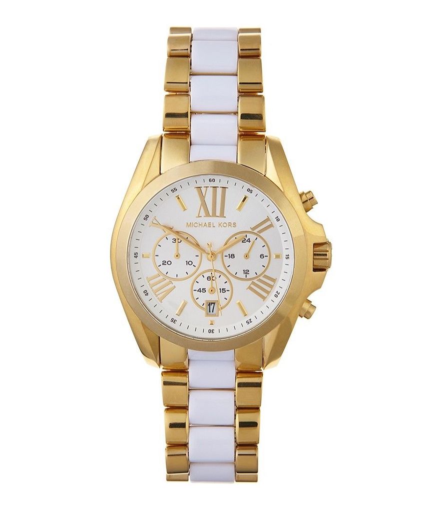 Buy Michael Kors Women s Bradshaw Chrono Two tone Ceramic Watch MK5743 eRomman