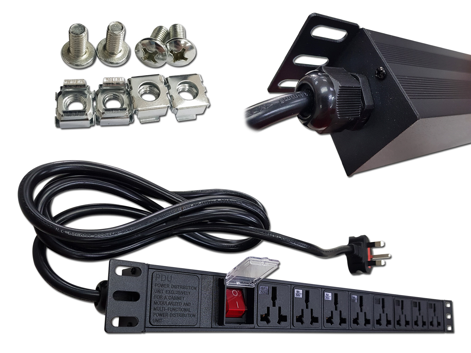 Buy Switch2com 8 Output Universal Socket Power Distribution Unit Uk Type For Rackmount Server