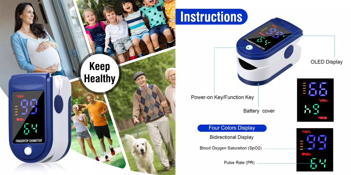 Buy Itronicmobile Fingertip Pulse Oximeter LK87 (Blue) | eRomman