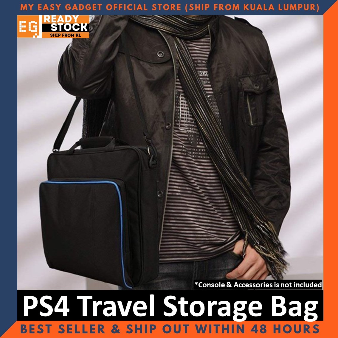 Buy Myeasygadget PS4 Bag Canvas Carry Bag Case Protective Travel ...