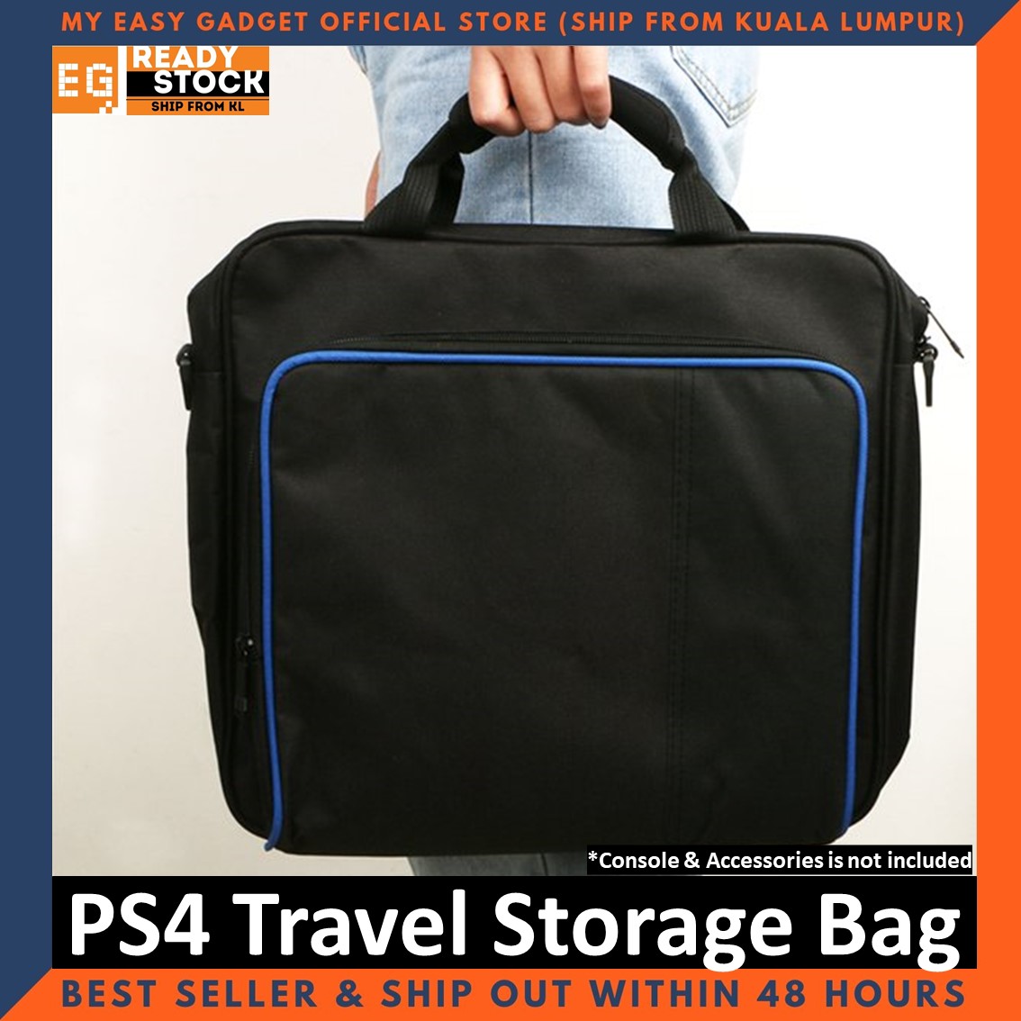 Buy Myeasygadget PS4 Bag Canvas Carry Bag Case Protective Travel ...