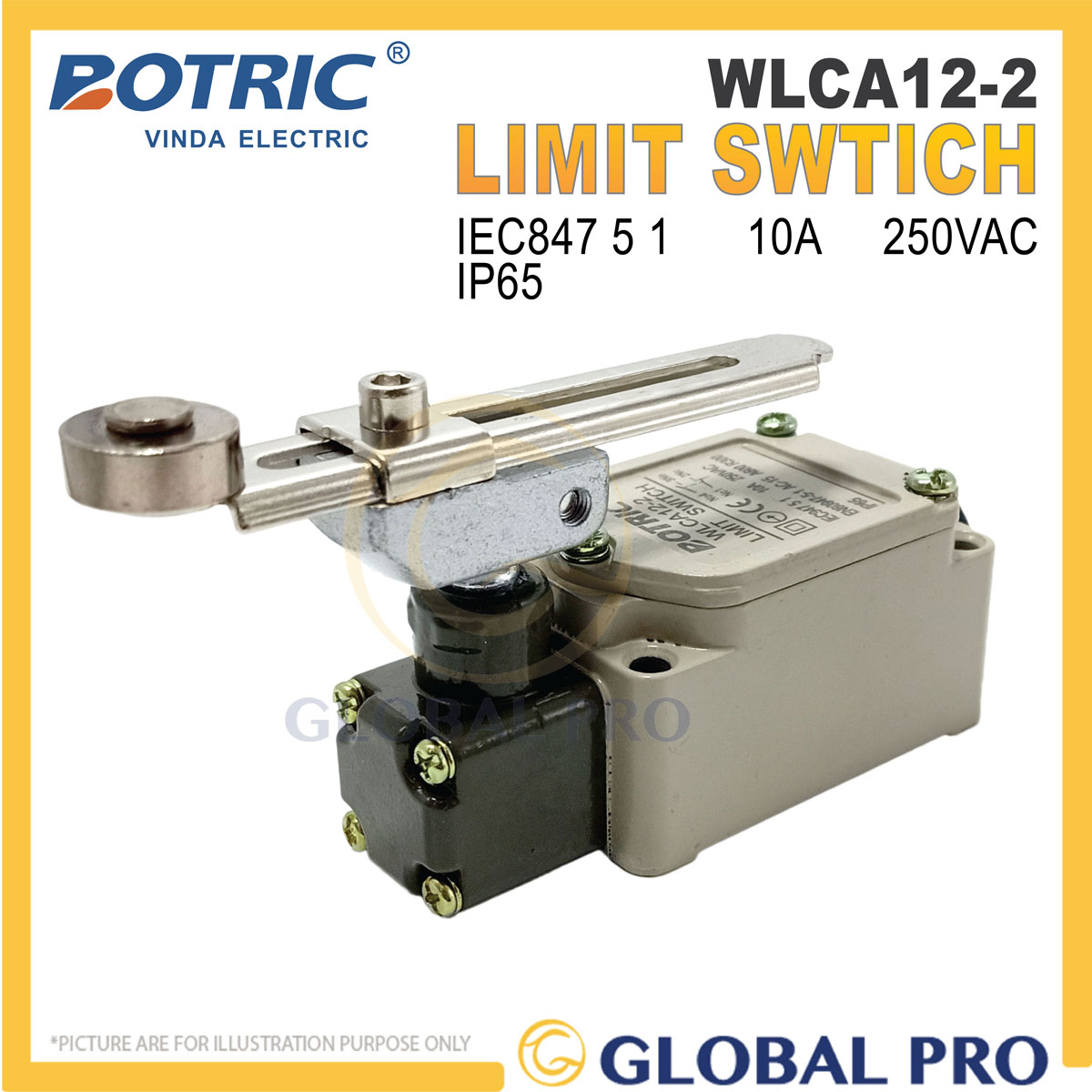Buy Globalproofficial BOTRIC WLCA12-2 7208 Limit Switch 10A 250VAC IP65 online | eRomman