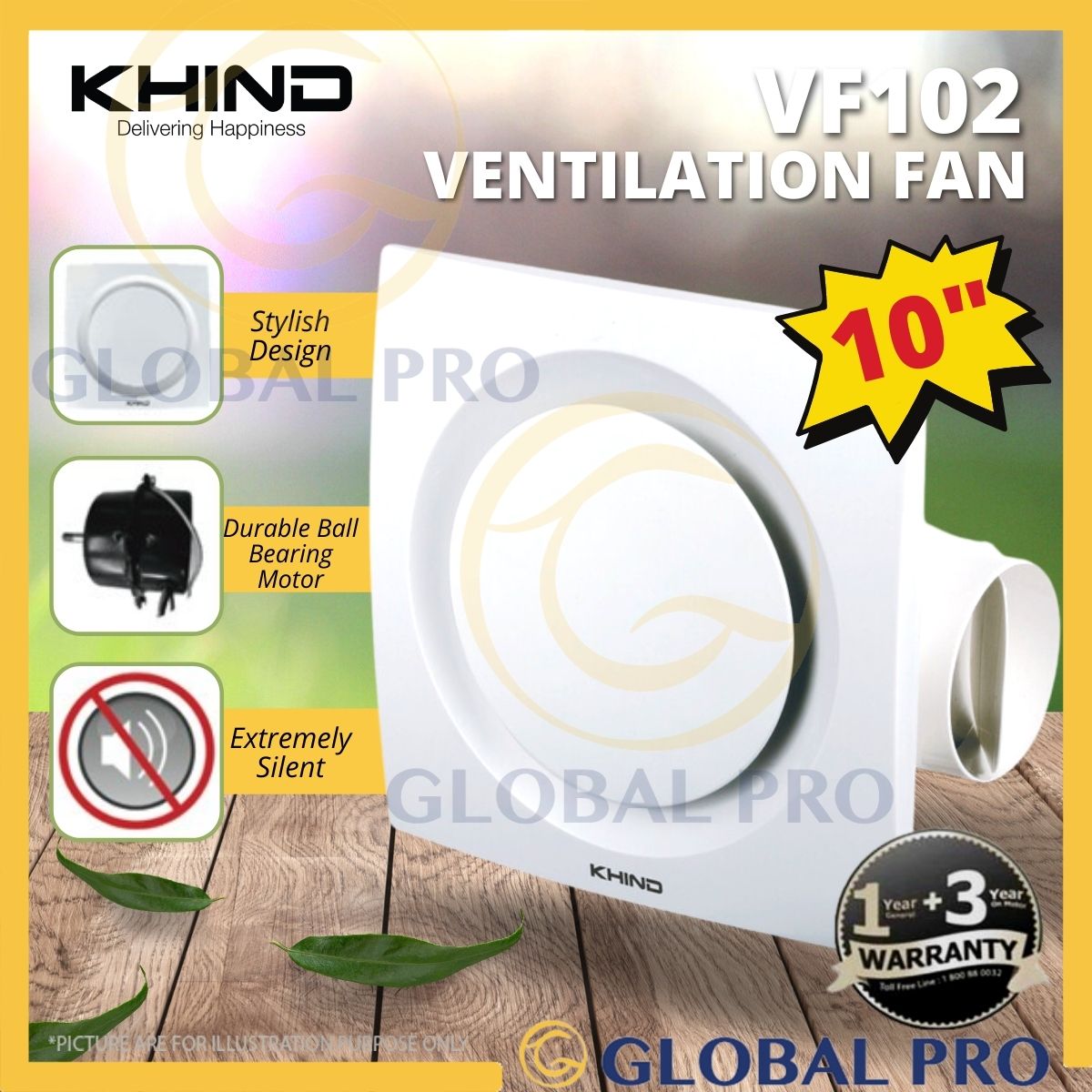 Buy Globalproofficial Khind 10" Ventilation Fan VF102 Exhaust Fan ...