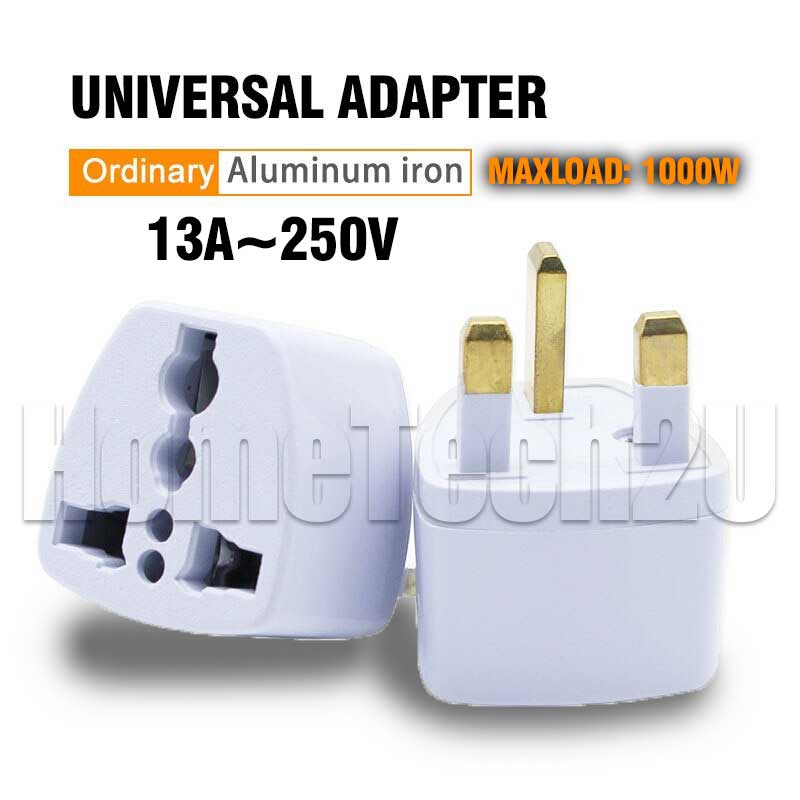 Buy Hometech2u Universal 13A 3 Pin Plug Adaptor 2 Pin US EU CHINA Multi ...
