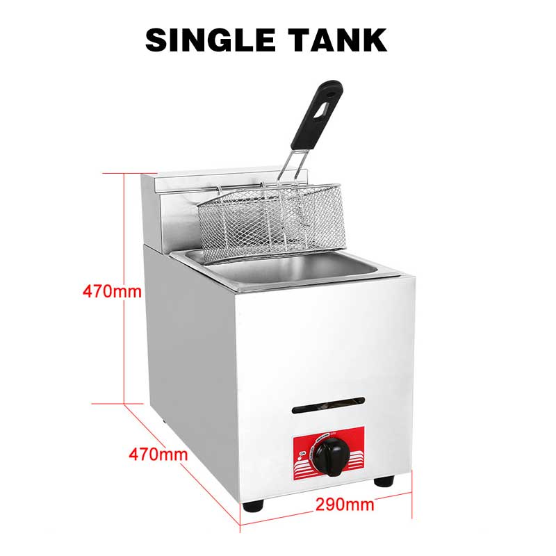 Buy Commerical single/double tank LPG Gas Deep Fryer Steel Gas Frying ...