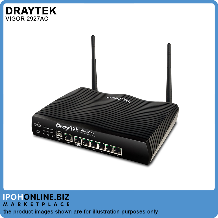 Buy Ipohonline DrayTek Vigor 2927ac Dual WAN Load Balancing Gigabit ...