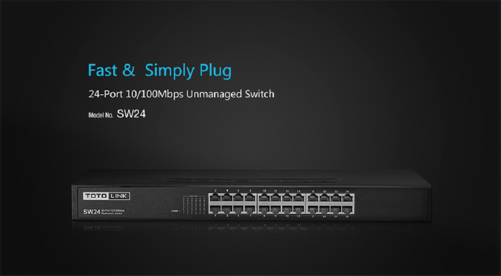 Buy Ipohonline TOTOLINK SW24 24 Port 10/100Mbps Unmanaged Network ...