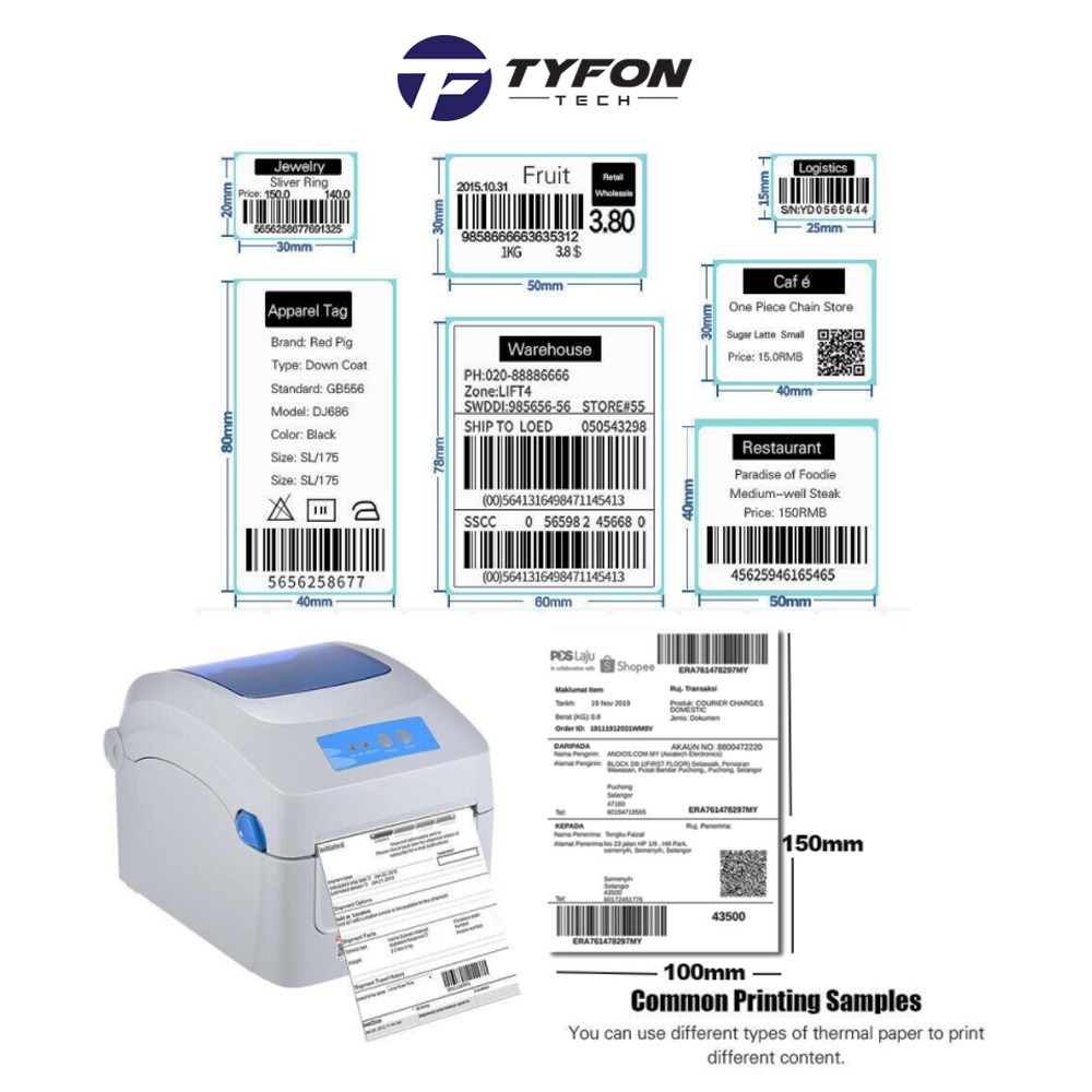 Buy Tyfontech Gprinter Gp1324d Thermal Printer Barcode Label