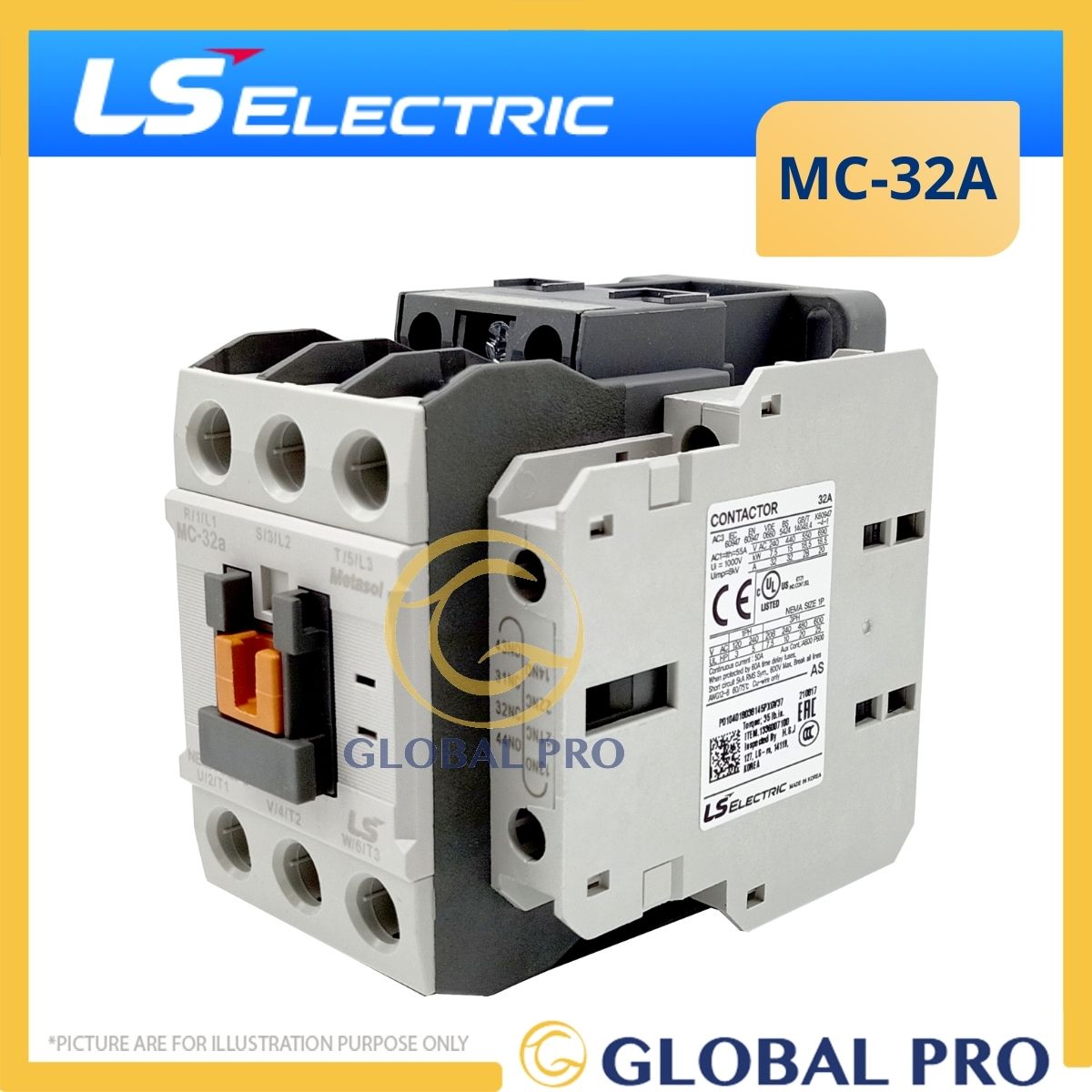 Buy Globalproofficial LS ELECTRIC Metasol Magnetic Contactor AC110V / AC240V / AC415V MC-9b MC ...