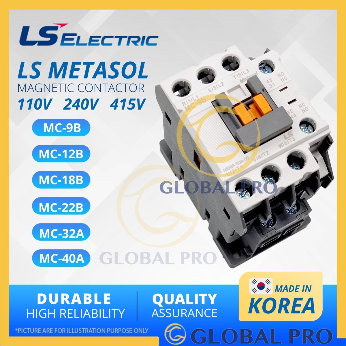 Buy Globalproofficial LS ELECTRIC Metasol Magnetic Contactor AC110V ...