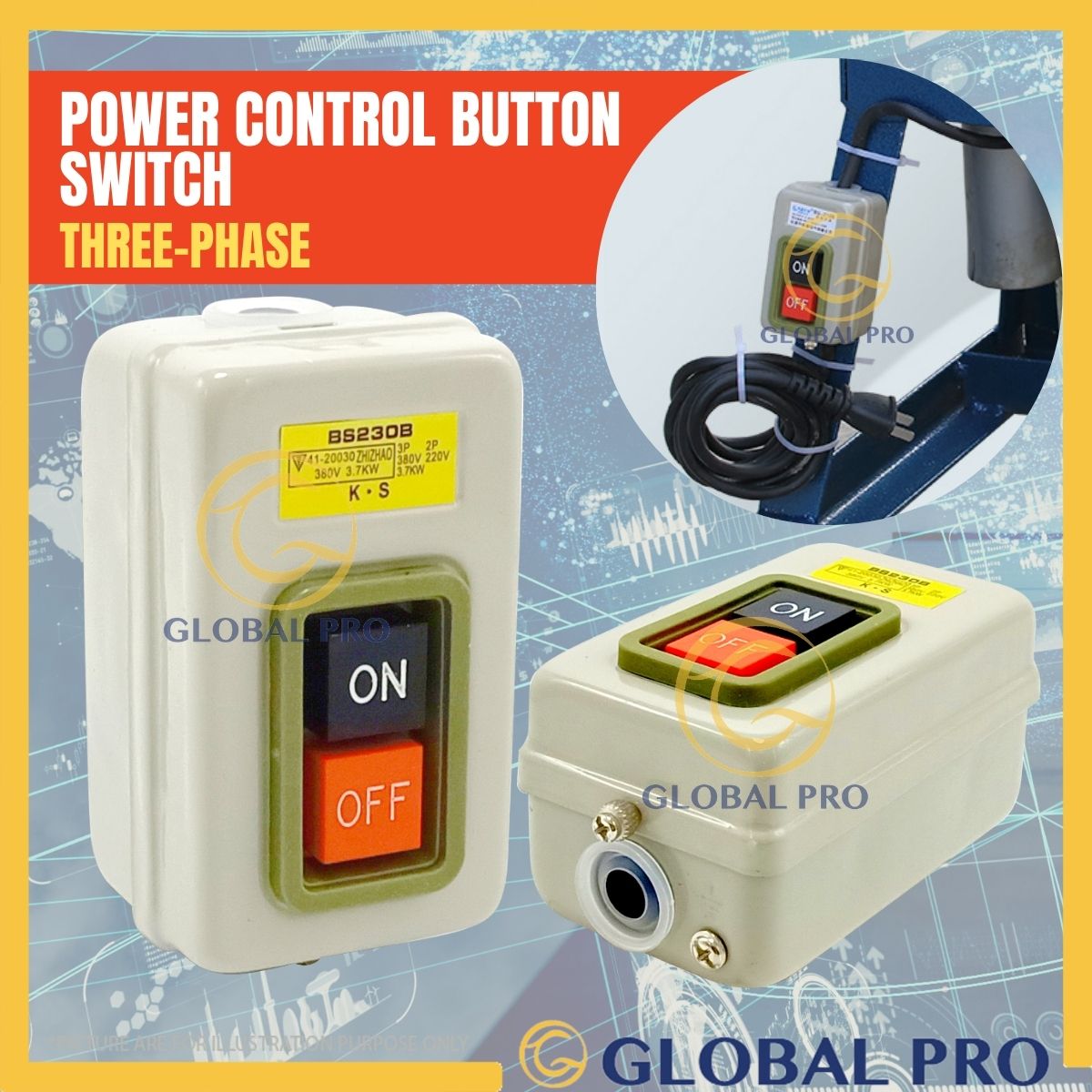 Push Button Switch 3 Phase