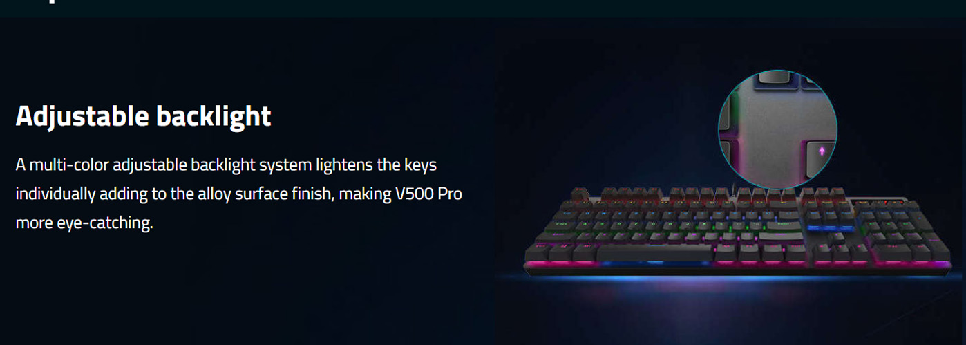 Buy Ipohonline RAPOO V500 Pro Backlit Mechanical Gaming Keyboard - Blue ...