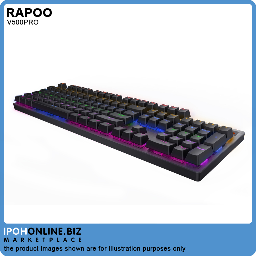 Buy Ipohonline RAPOO V500 Pro Backlit Mechanical Gaming Keyboard - Blue ...
