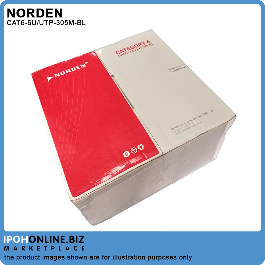 Buy Ipohonline Norden Category 6 U/UTP 4 Pair 23AWG Cable PVC (Blue ...