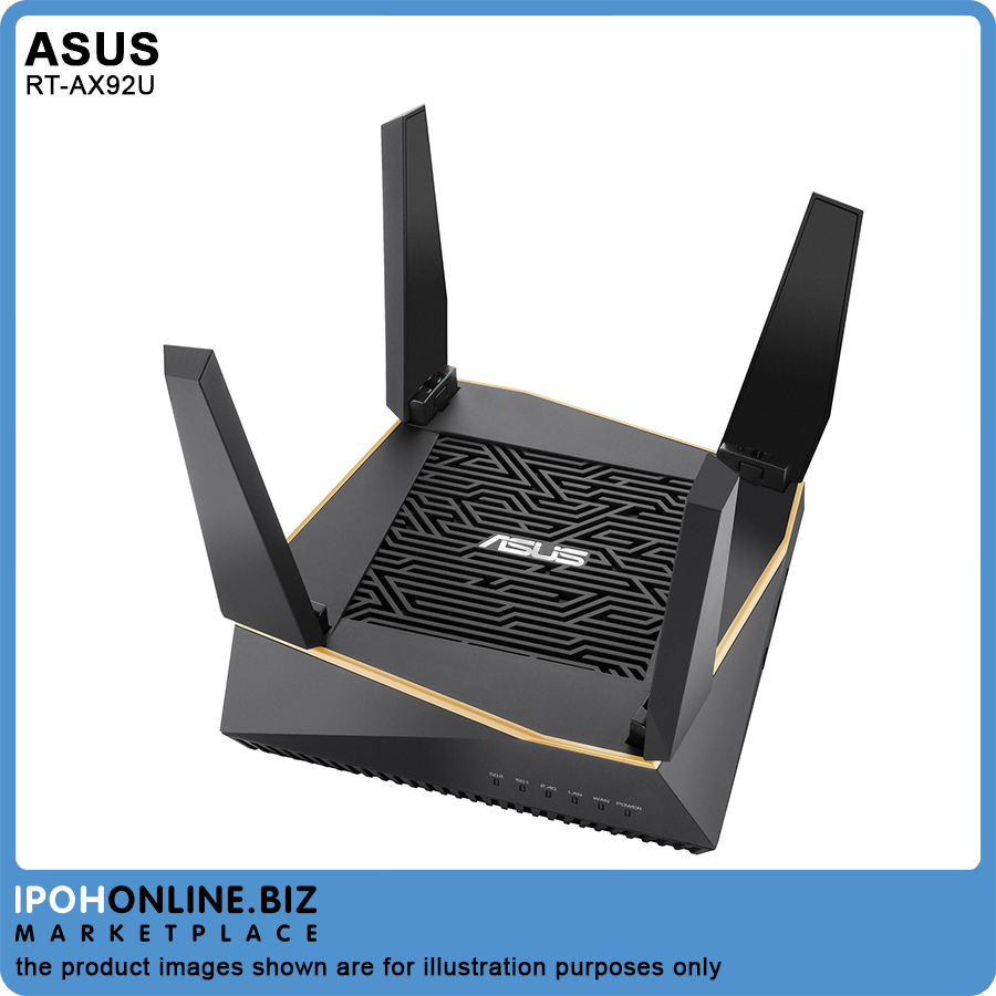 Buy Ipohonline Asus RT-AX92U WiFi 6 (802.11ax) Tri Band Mesh WiFi ...