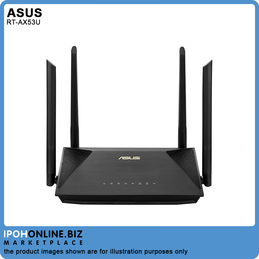 Buy Ipohonline Asus RT-AX53U AX1800 Dual Band Smart WiFi 6 802.11ax MU ...