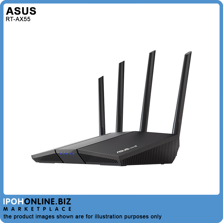 Buy Ipohonline Asus RT-AX55 AX1800 Dual Band WiFi 6 802.11ax Quad-Core ...