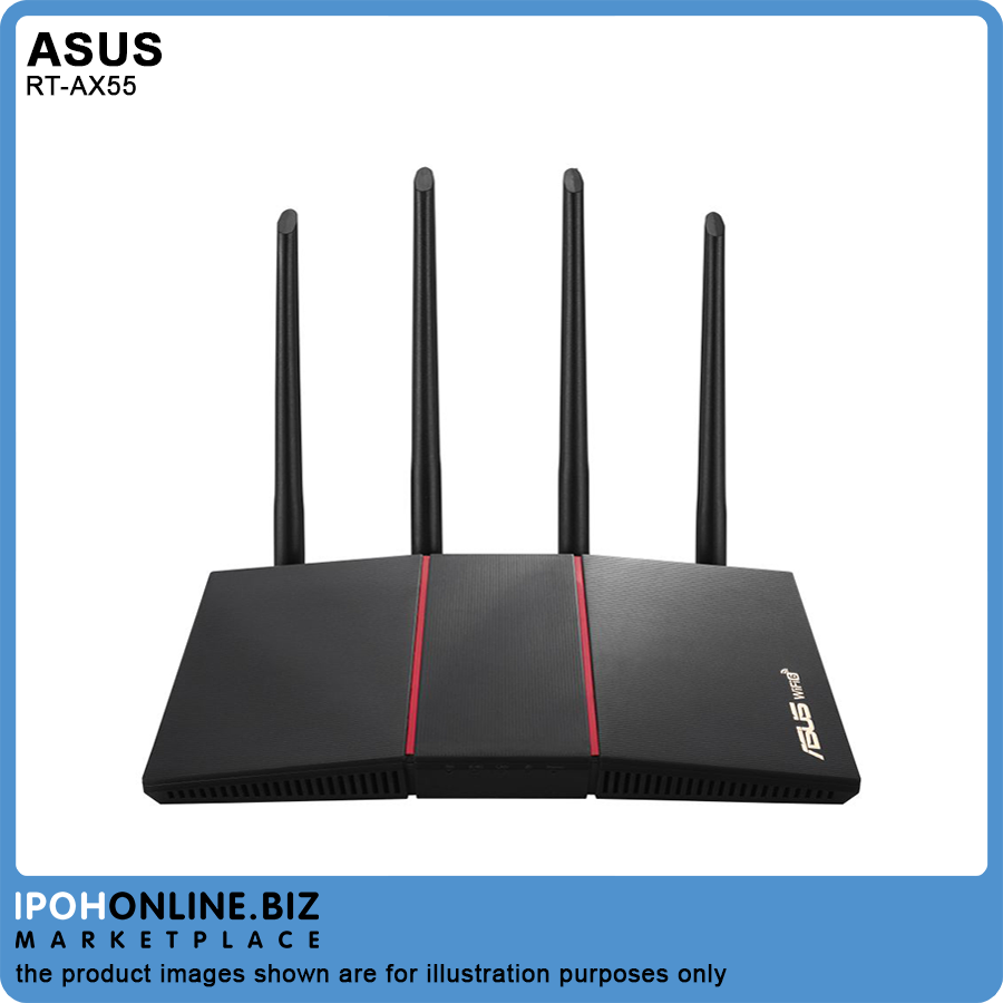 Buy Ipohonline Asus RT-AX55 AX1800 Dual Band WiFi 6 802.11ax Quad-Core ...