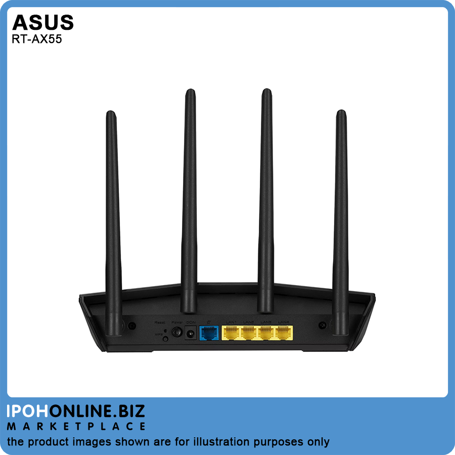 Buy Ipohonline Asus RT-AX55 AX1800 Dual Band WiFi 6 802.11ax Quad-Core ...