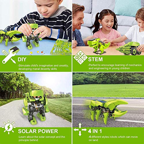 Buy Dinosaurs Solar Robot Toy 4 in 1 Stem | eRomman