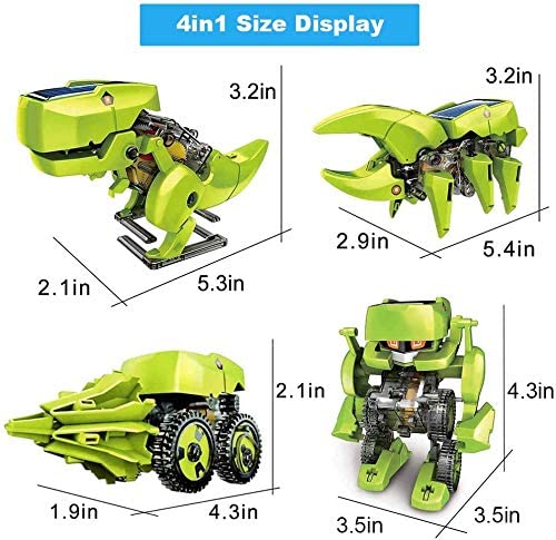 Buy Dinosaurs Solar Robot Toy 4 in 1 Stem | eRomman