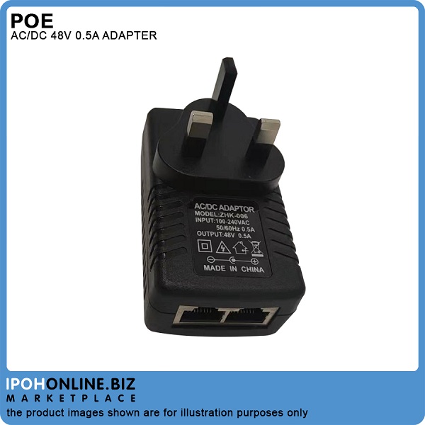 Buy Ipohonline POE Power Supply 48V 0.5A PoE Injector Adapter UK Plug ...