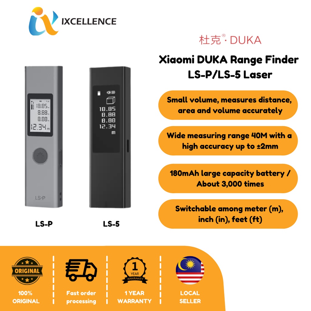 Buy Jomz [IX] Xiaomi DUKE DUKA Range Finder LSP/LS-5 Laser Distance ...