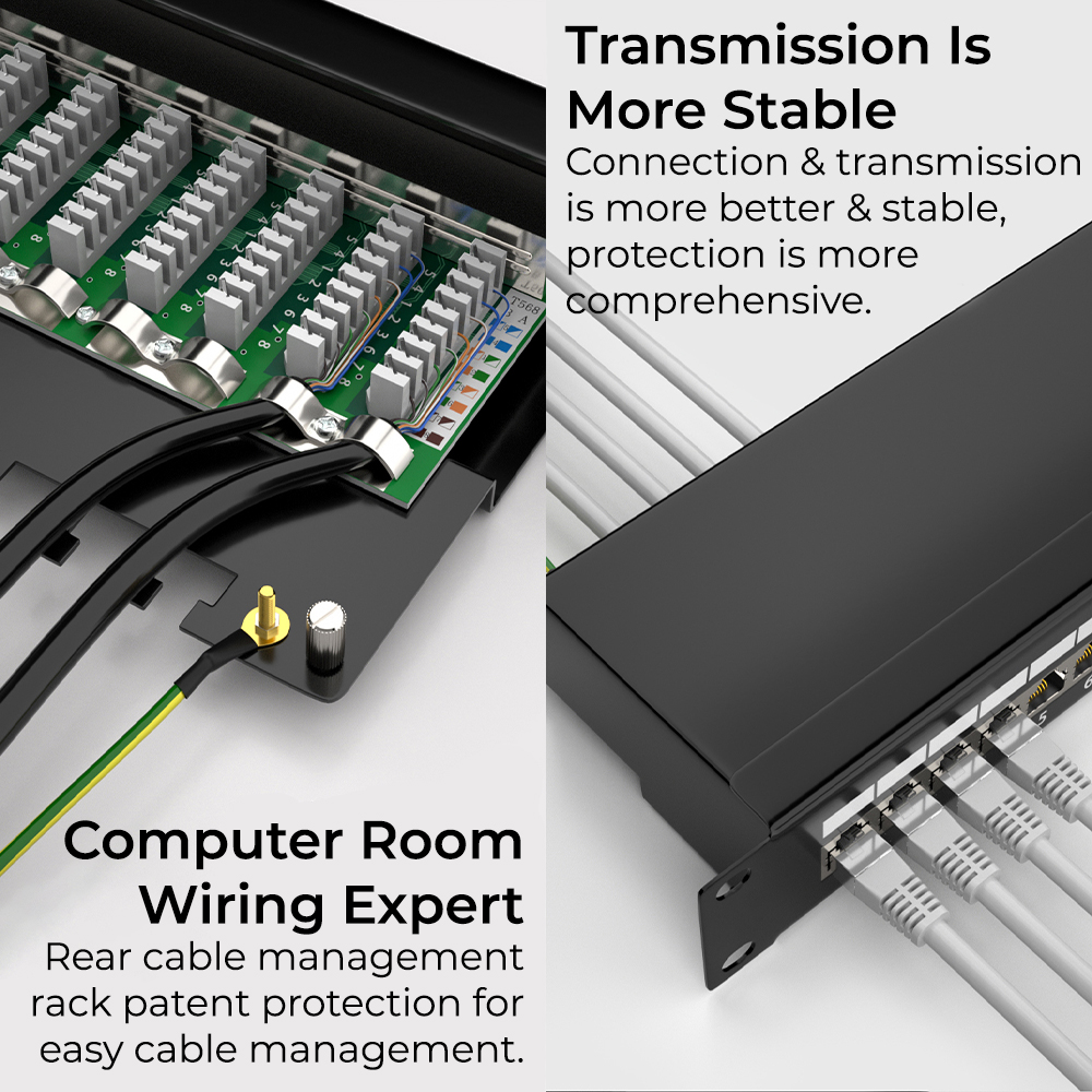 Buy Switch2com 24 Port 1U 19" Punch Down Type Cat6 Full Shielded Patch ...