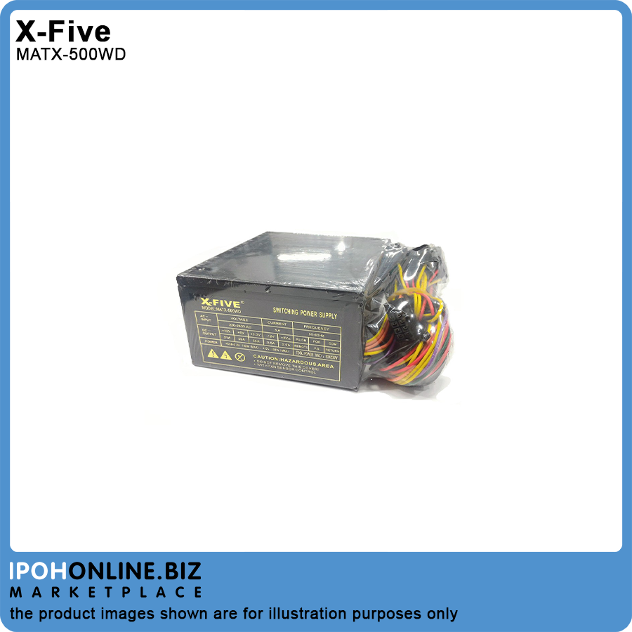Buy Ipohonline X-Five MATX-500WD 500W Rated Mirco ATX PSU Switching ...