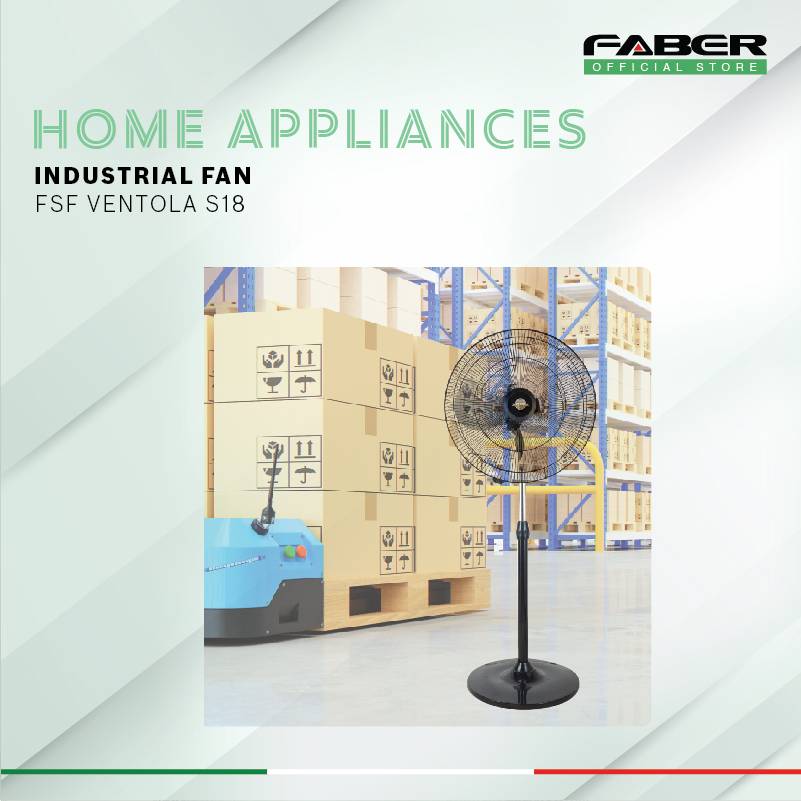 Buy Hometech2u FABER 18" INDUSTRIAL STAND FAN FSF VENTOLA S18 online ...