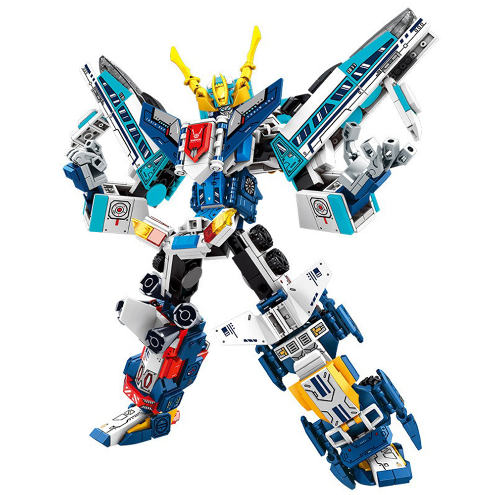 Buy Slstoys [4 IN 1] Sembo Block Mecha Steel Robot Figure Building ...