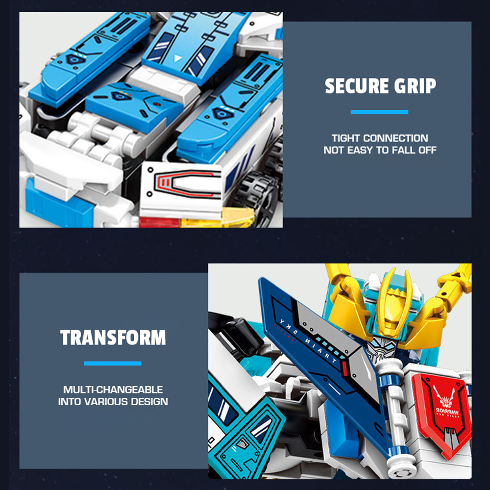 Buy Slstoys [4 IN 1] Sembo Block Mecha Steel Robot Figure Building ...