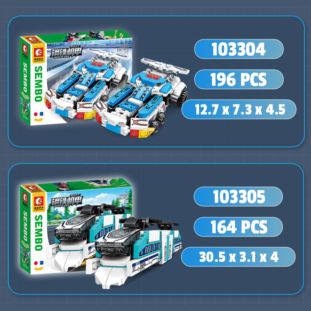 Buy Slstoys [4 IN 1] Sembo Block Mecha Steel Robot Figure Building ...