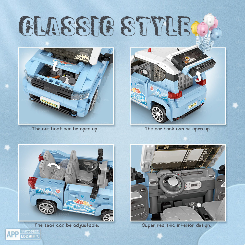 Buy Slstoys LOZ IDEAS Mini Block 1131 / 1132 Mini Car Series Classic ...