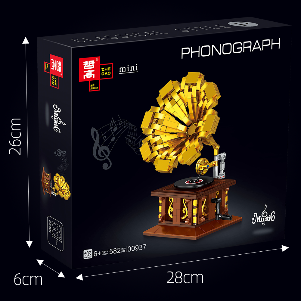 Buy Slstoys Zhe Gao Block Classic Retro Series Sewing Machine Phonograph Radio Phone Typewriter ...